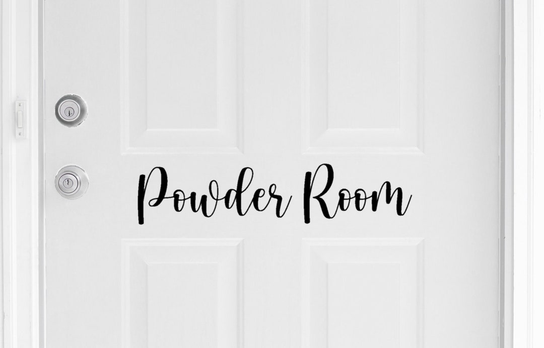 Powder Room Door Decal Powder Room Decorative Door Decal - Etsy