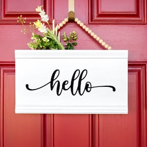 Hello Door Decal Hello Decorative Door Decal Door Decal - Etsy