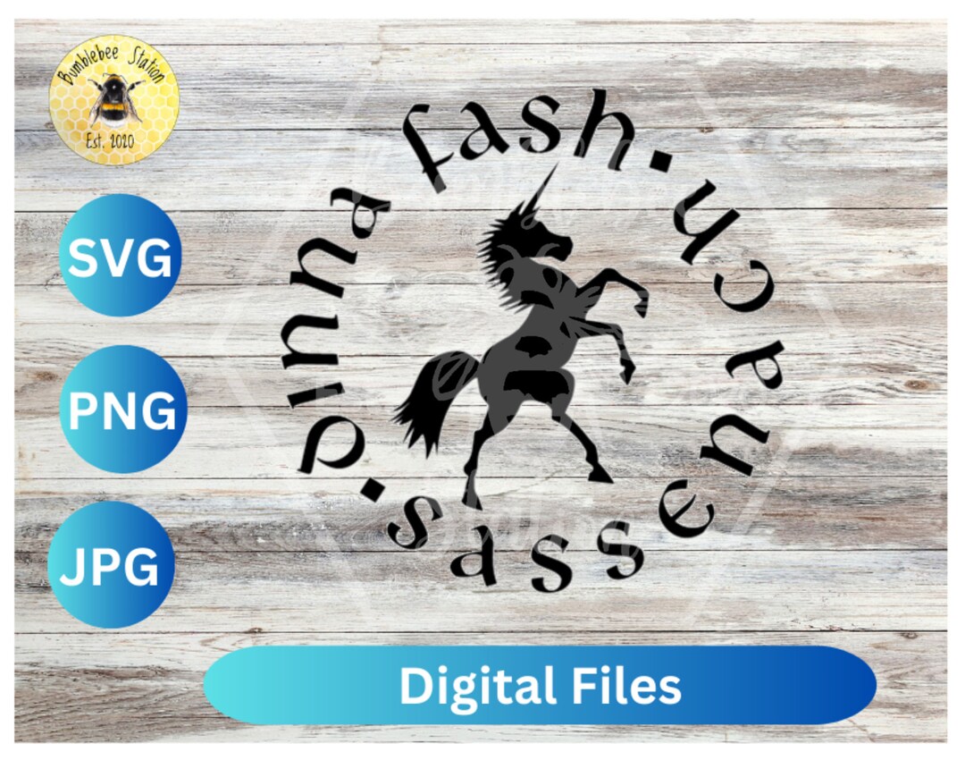 Sassenach Unicorn, SVG Cut File Bundle for Silhouette and Cricut ...