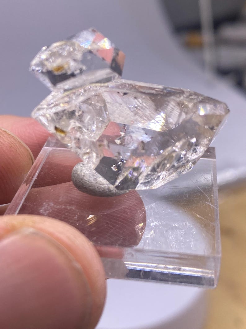 Double Terminated Quartz Cluster - Bright Crystal - Herkimer County, NY ...