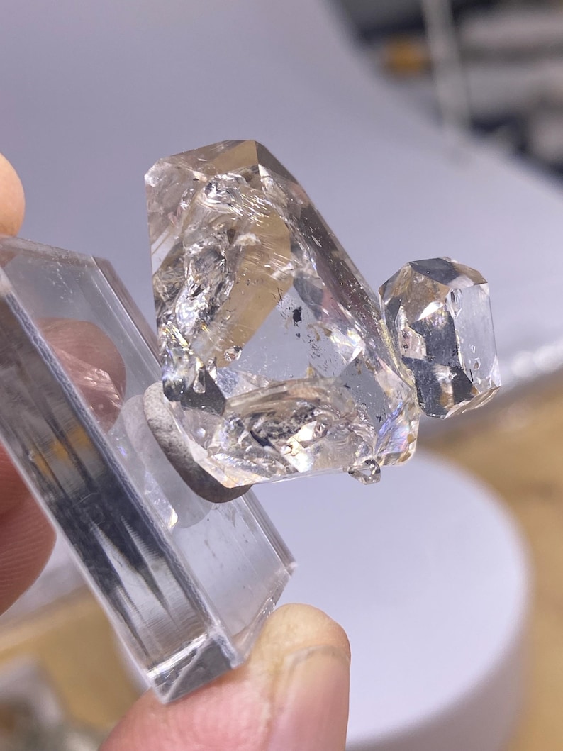Double Terminated Quartz Cluster - Bright Crystal - Herkimer County, NY ...