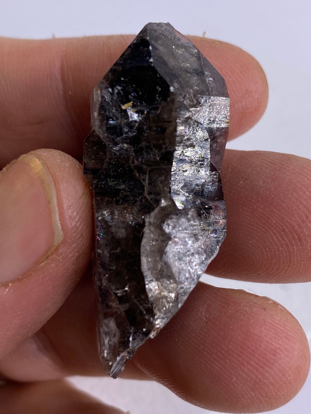 Heavy Included Black Quartz - New York State - Double Terminated ...