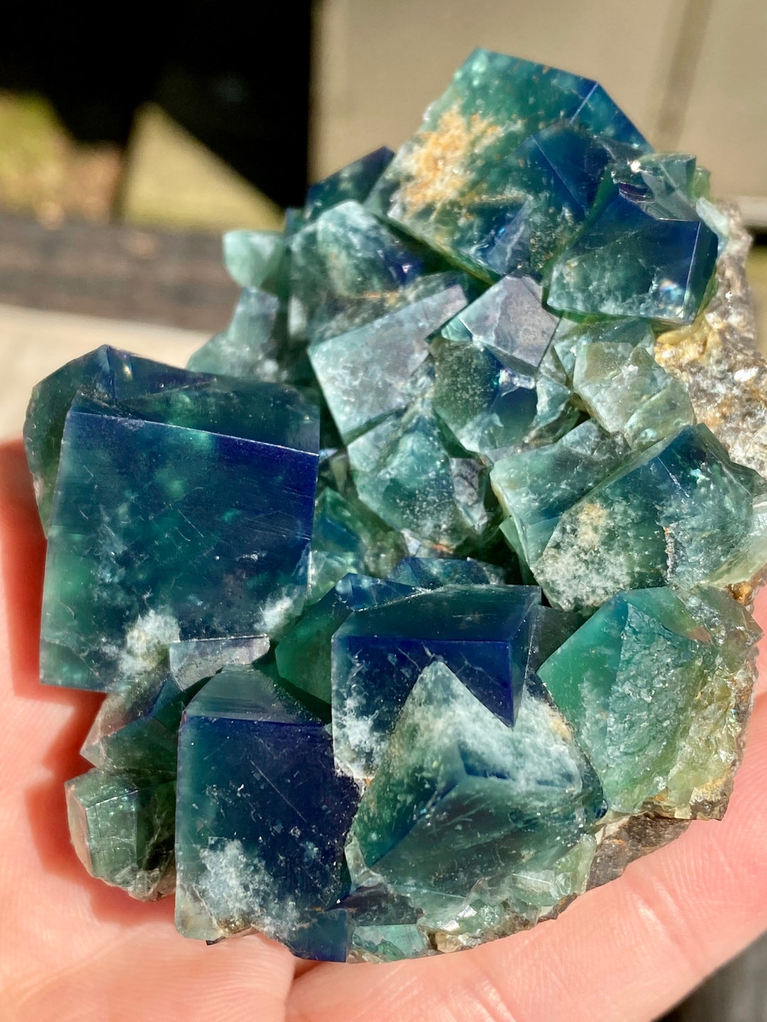Excellent Fluorite Matrix Twin Specimen Diana Maria Mine - Etsy