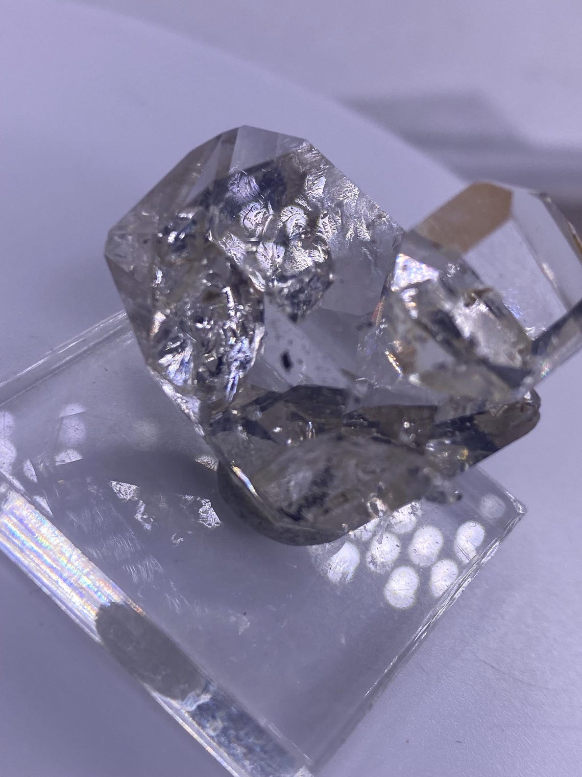 Double Terminated Quartz Cluster - Bright Crystal - Herkimer County, NY ...