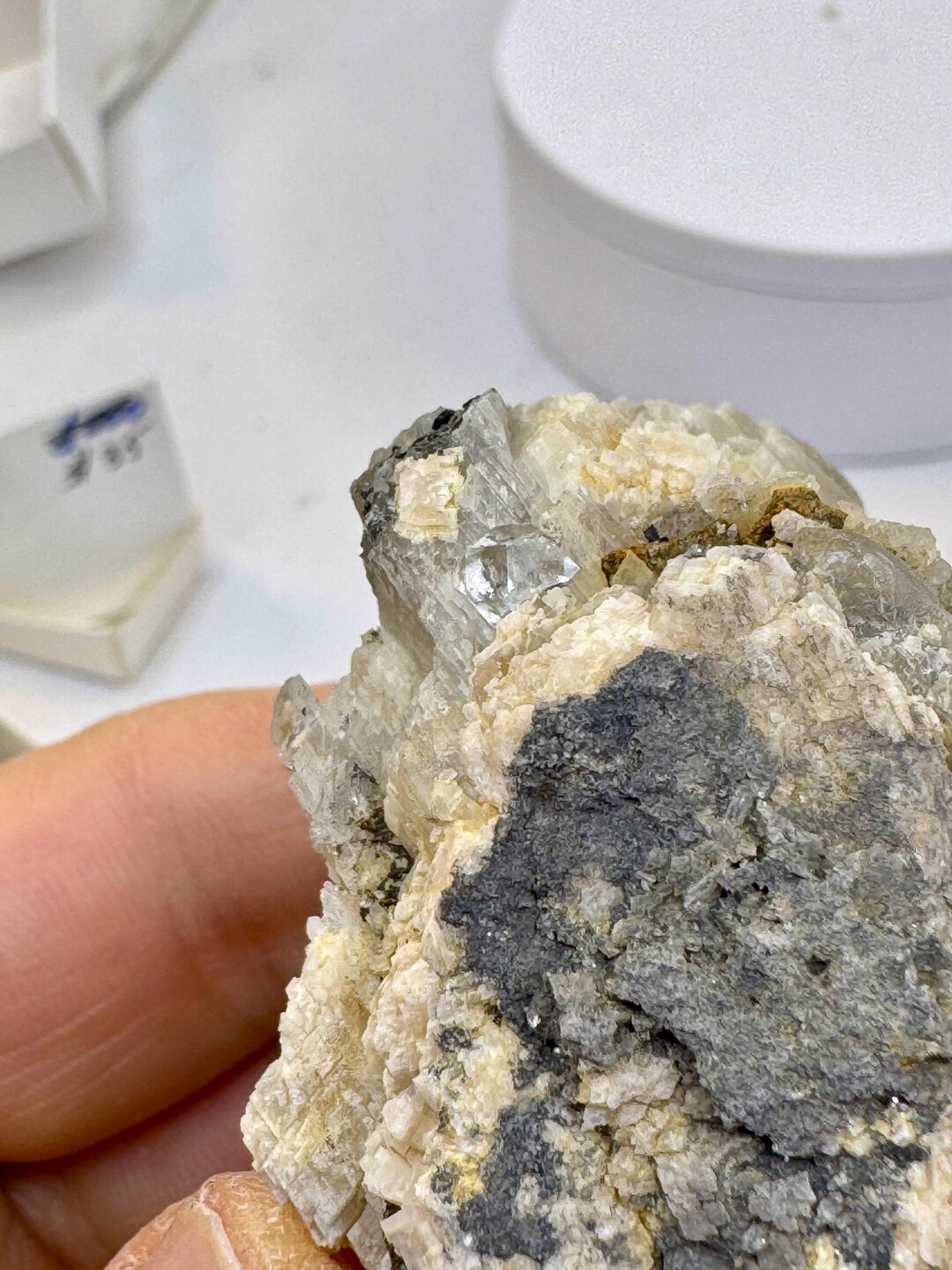 Calcite Crystal With Dolomite, Quartz Crystal, Decomposed Iron - Little ...