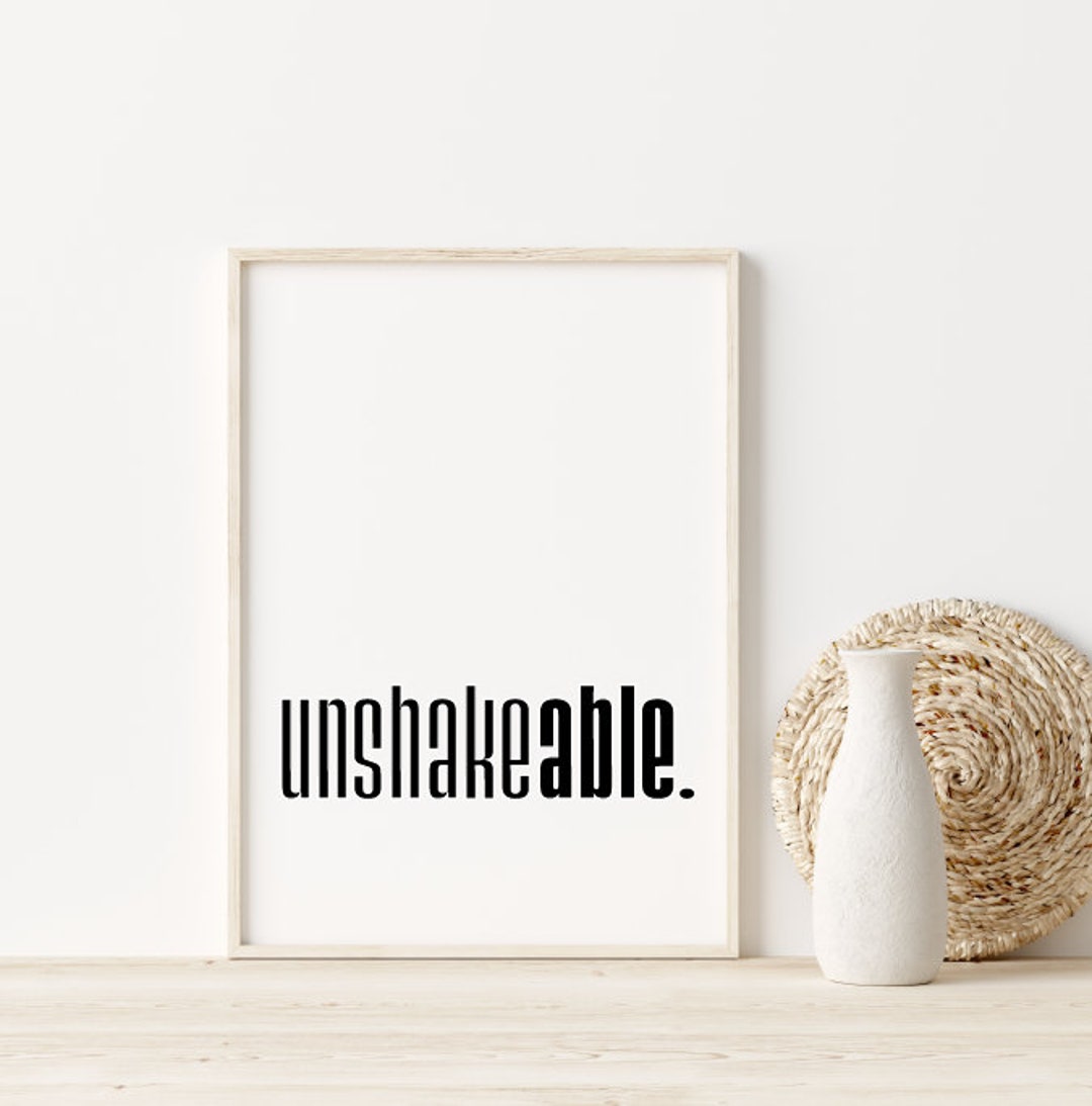 Unshakeable Christian Prints Christian Art Home Prints - Etsy UK