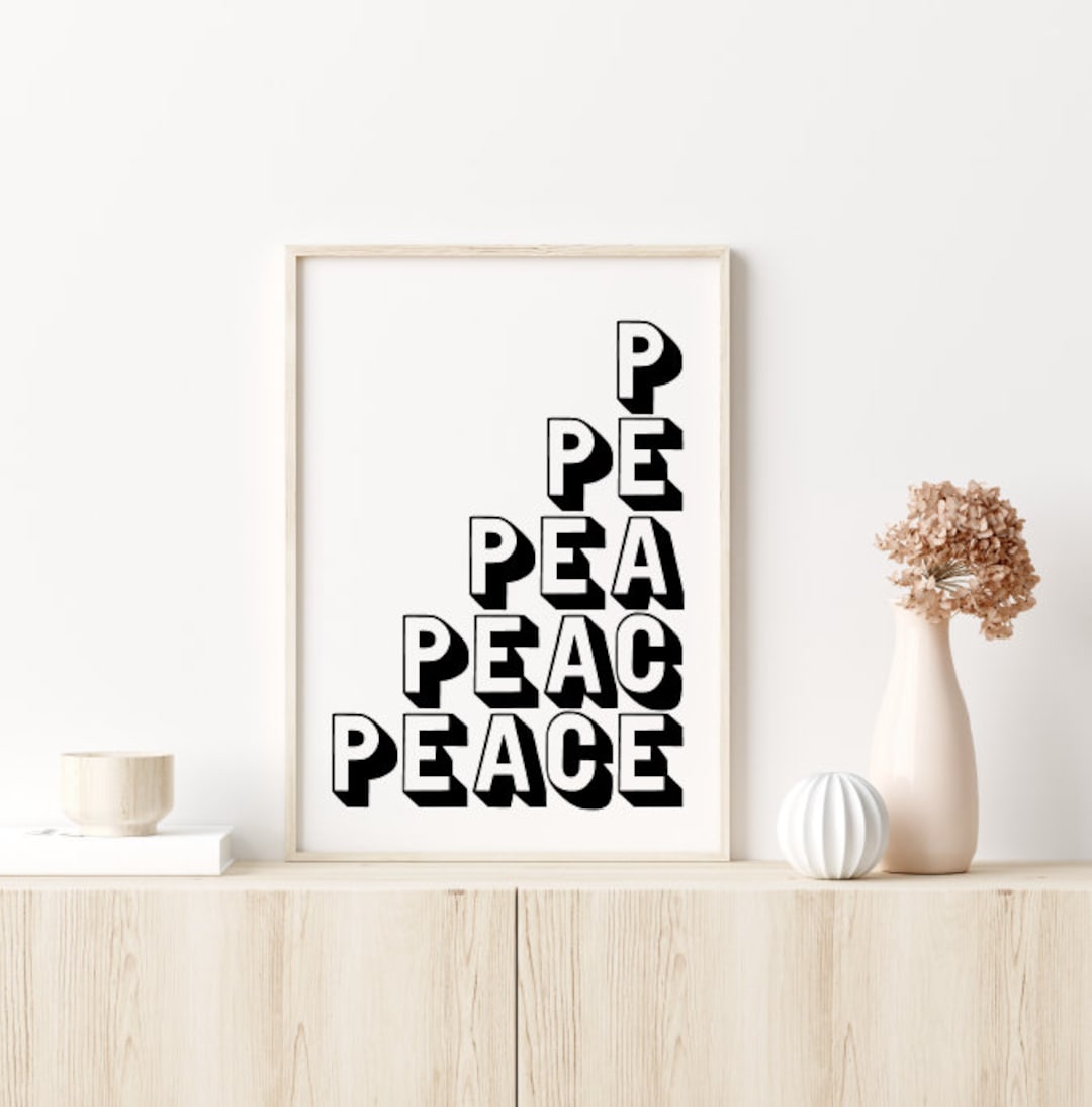 Peace | Black and White Print | Christian Prints | Christian Art | Home ...