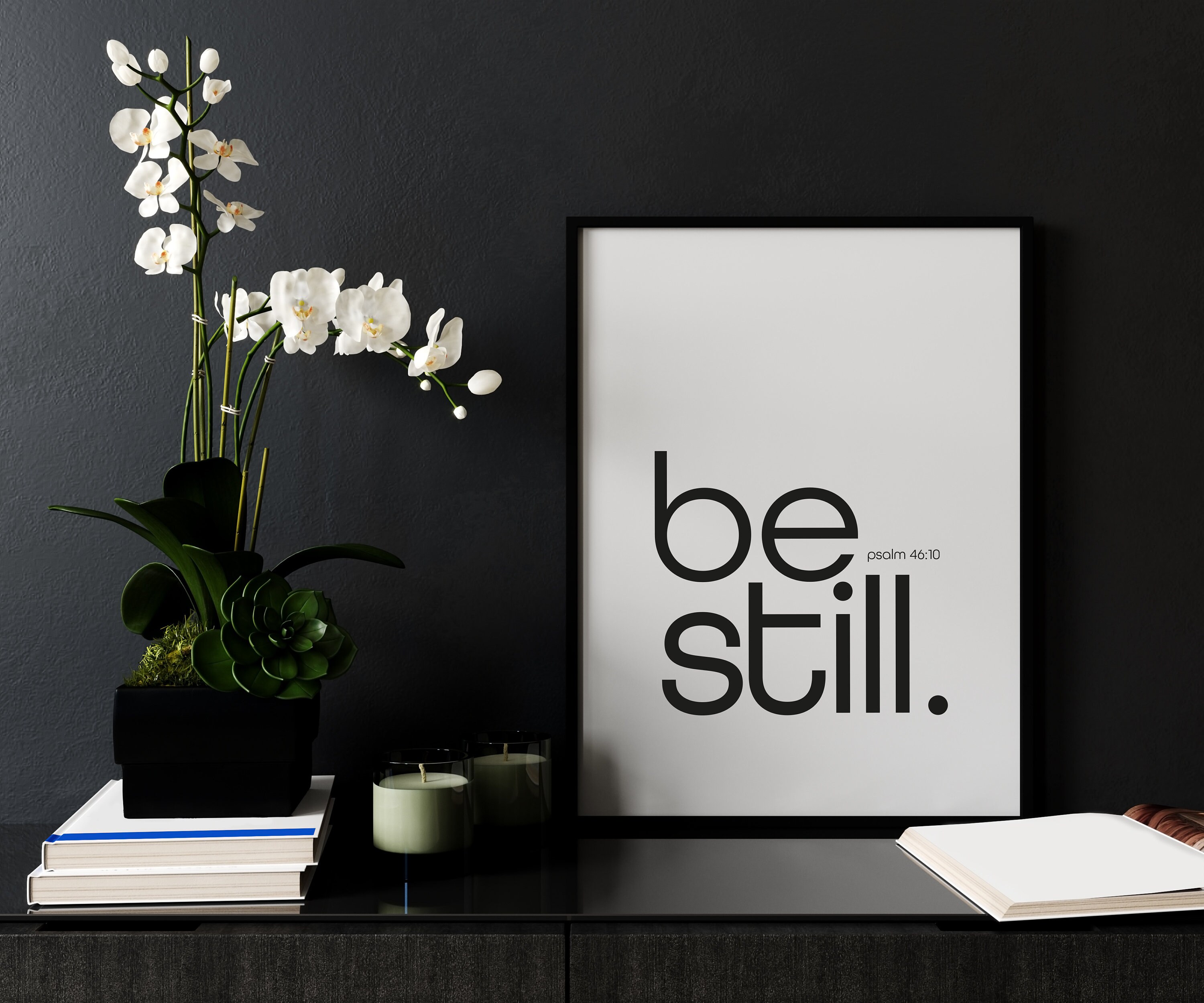 Be Still | Black and White Print | Christian Prints | Christian Art ...
