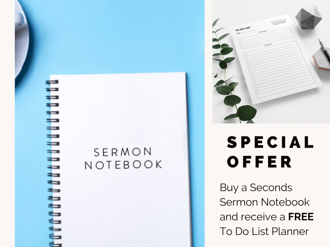 Special Offer: SECONDS SALE | Sermon Notebook | Christian Notebooks ...