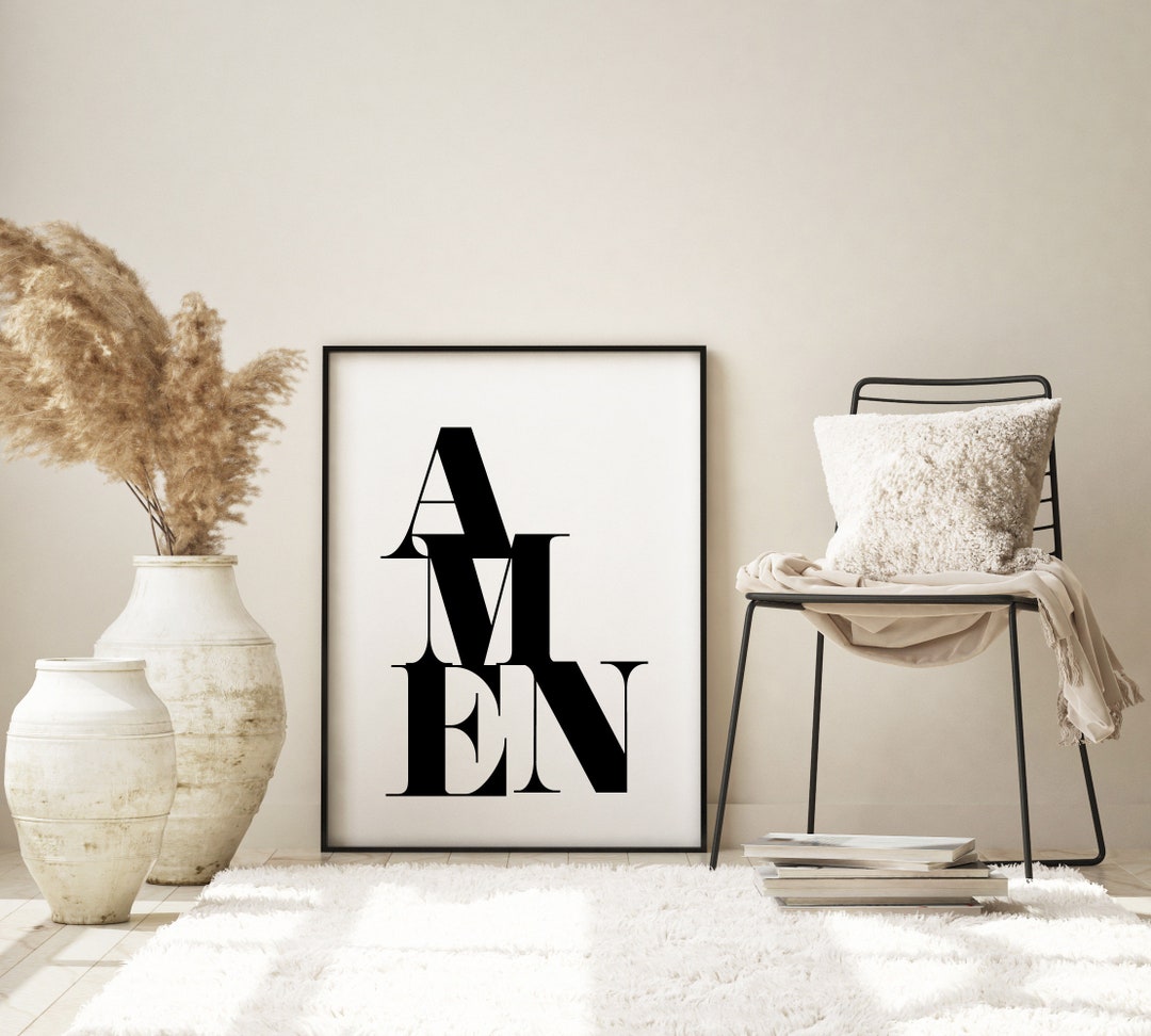 Amen Print | Digital Download | Wall Art | Christian Prints | Digital ...