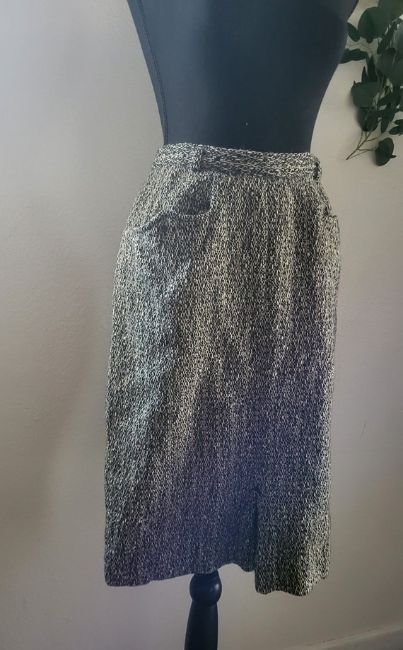 1950s Wool Pencil Skirt - Gem