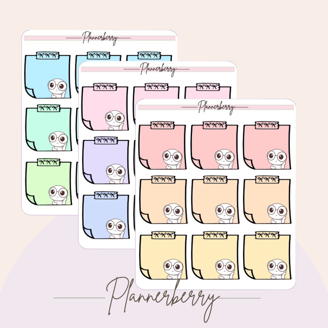 Cuthbert Post It Colour Planner Stickers - Etsy