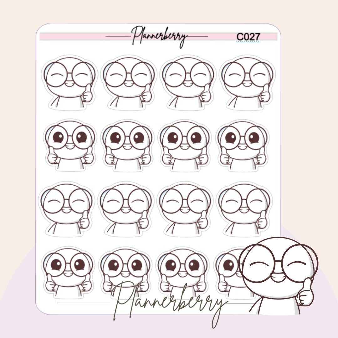 Cuthbert Thumbs up Planner Stickers. - Etsy