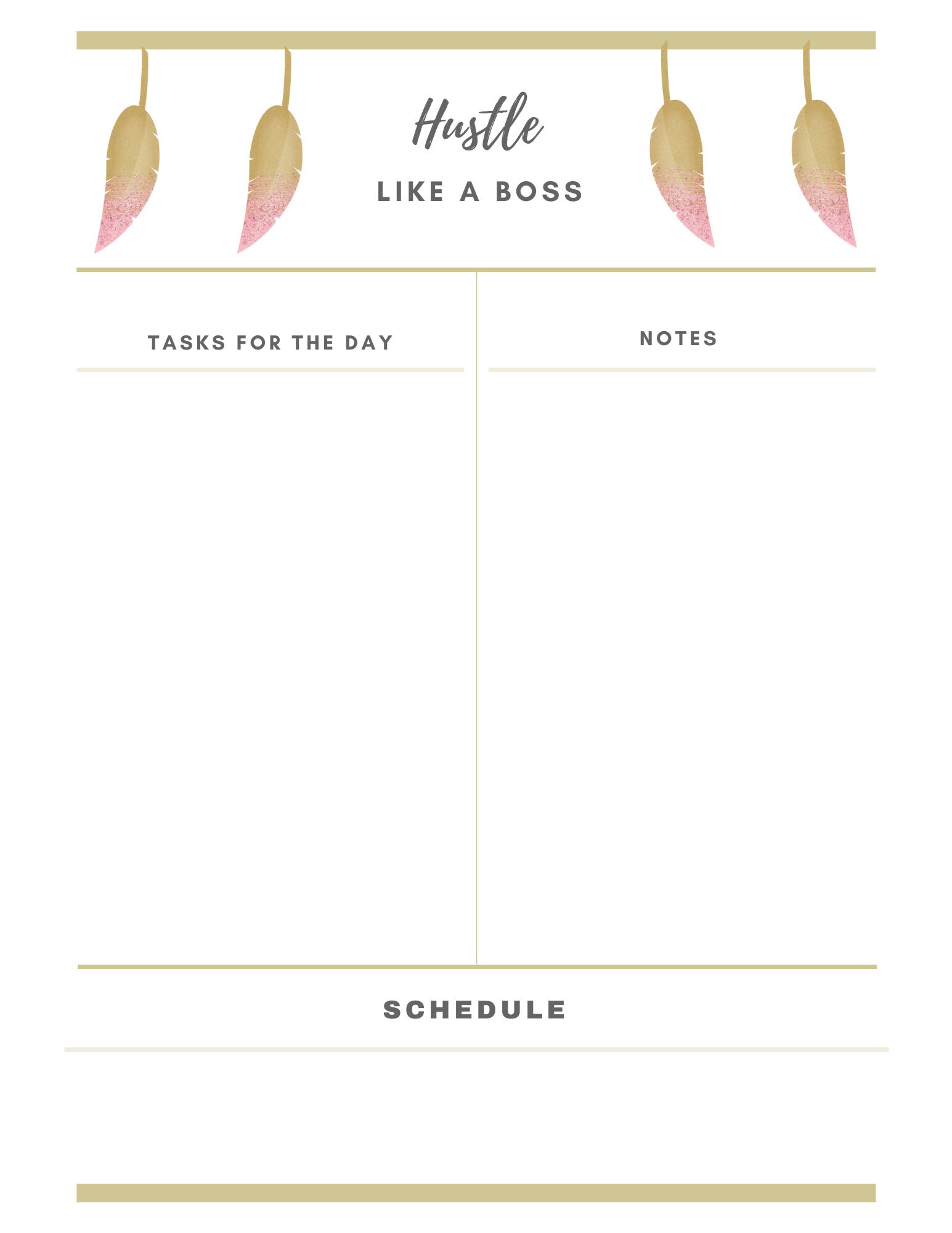 Printable Planner Page Today's Schedule Like A Boss - Etsy UK