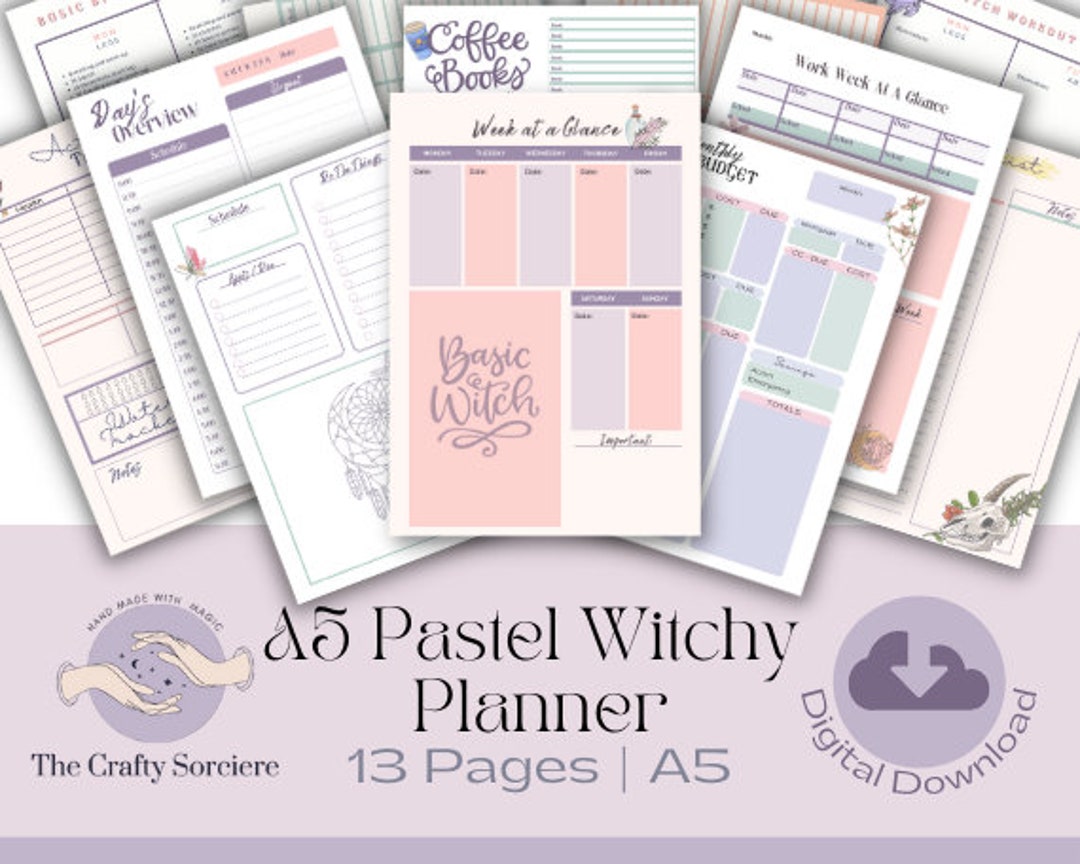 Alternate Witchy Planner | Witch Aesthetic | Digital Download | Daily ...