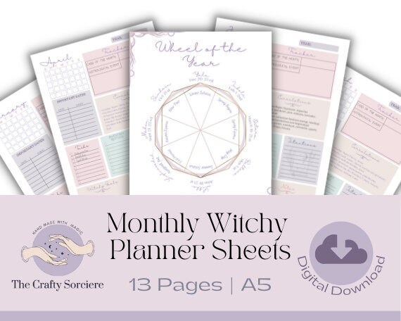 Full Witch Planner Package | Witch Aesthetic | Spell Book | Grimoire ...