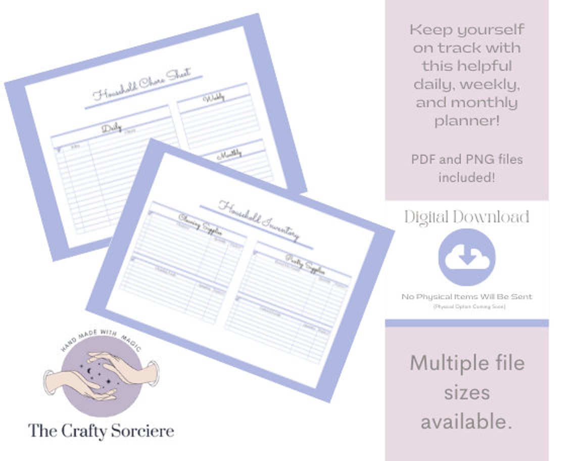 Purple Planner Digital Download Weekly Planner Monthly - Etsy