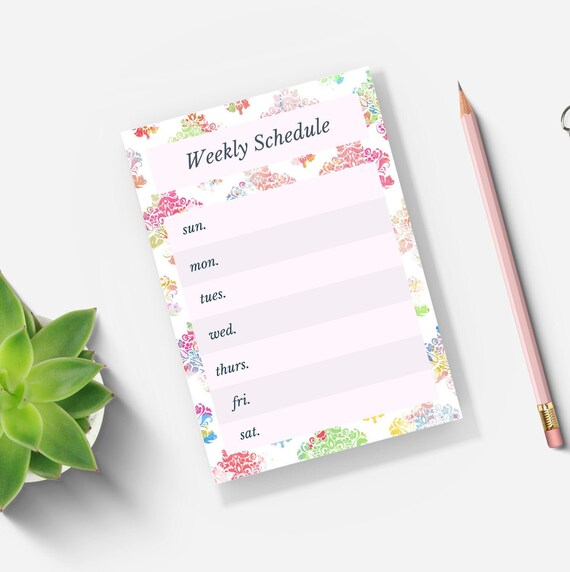 Weekly Tasks Sheet 8.5x11 Rainbow Planner Page Digital | Etsy