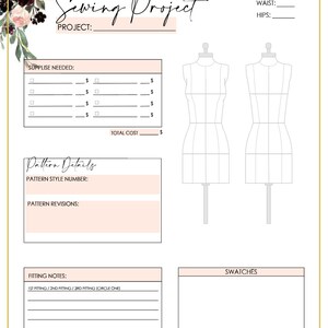 Sewing Project Planner - Etsy