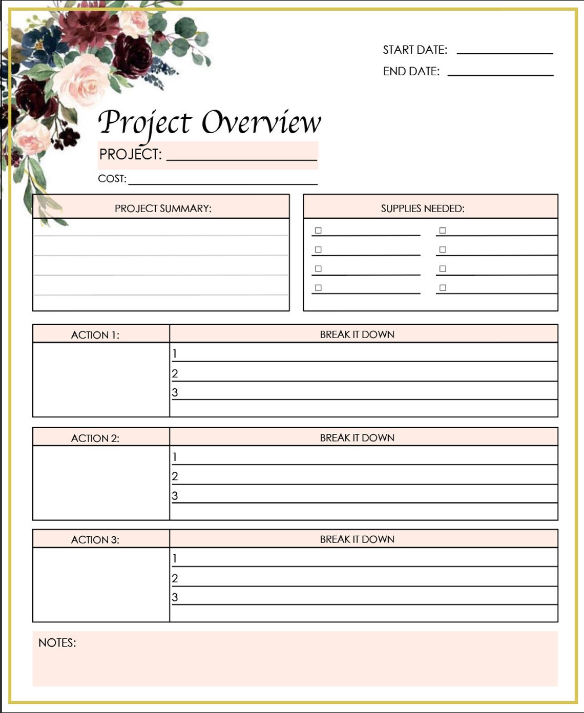 Sewing Project Planner - Etsy