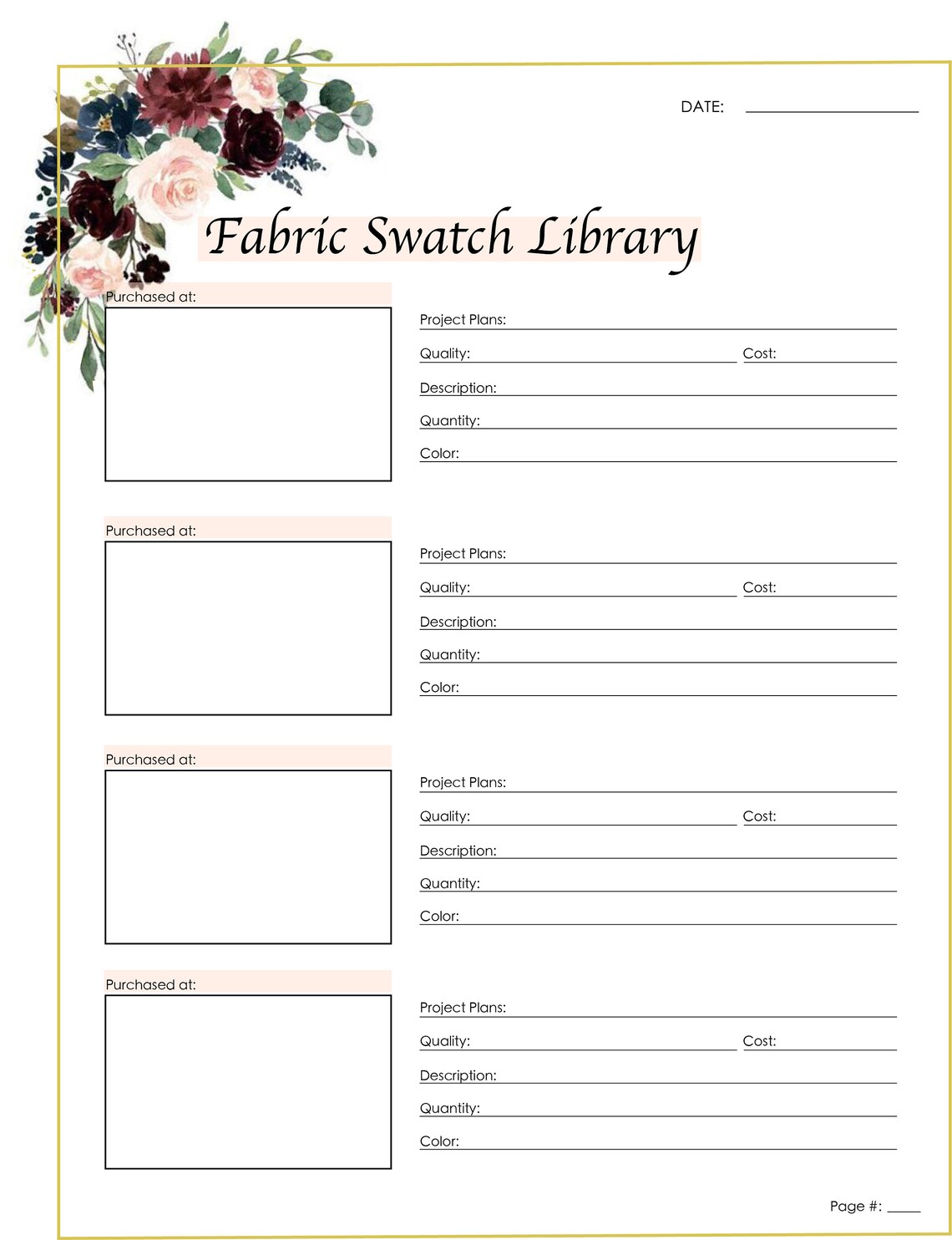 Printable Fabric Stash Organizer - Etsy
