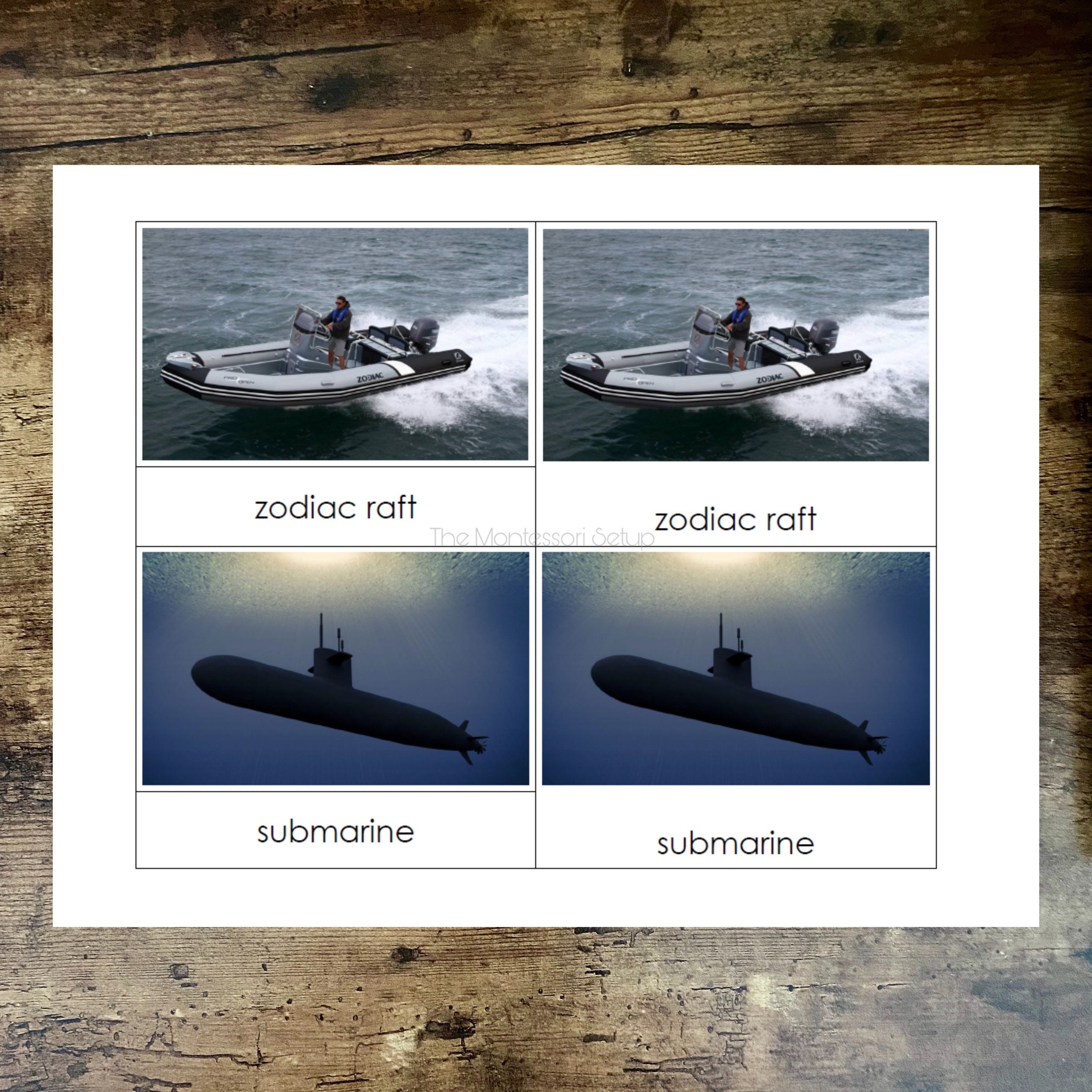 PRINTABLE in the Water 3 Part Cards for Safariltd TOOB - Etsy