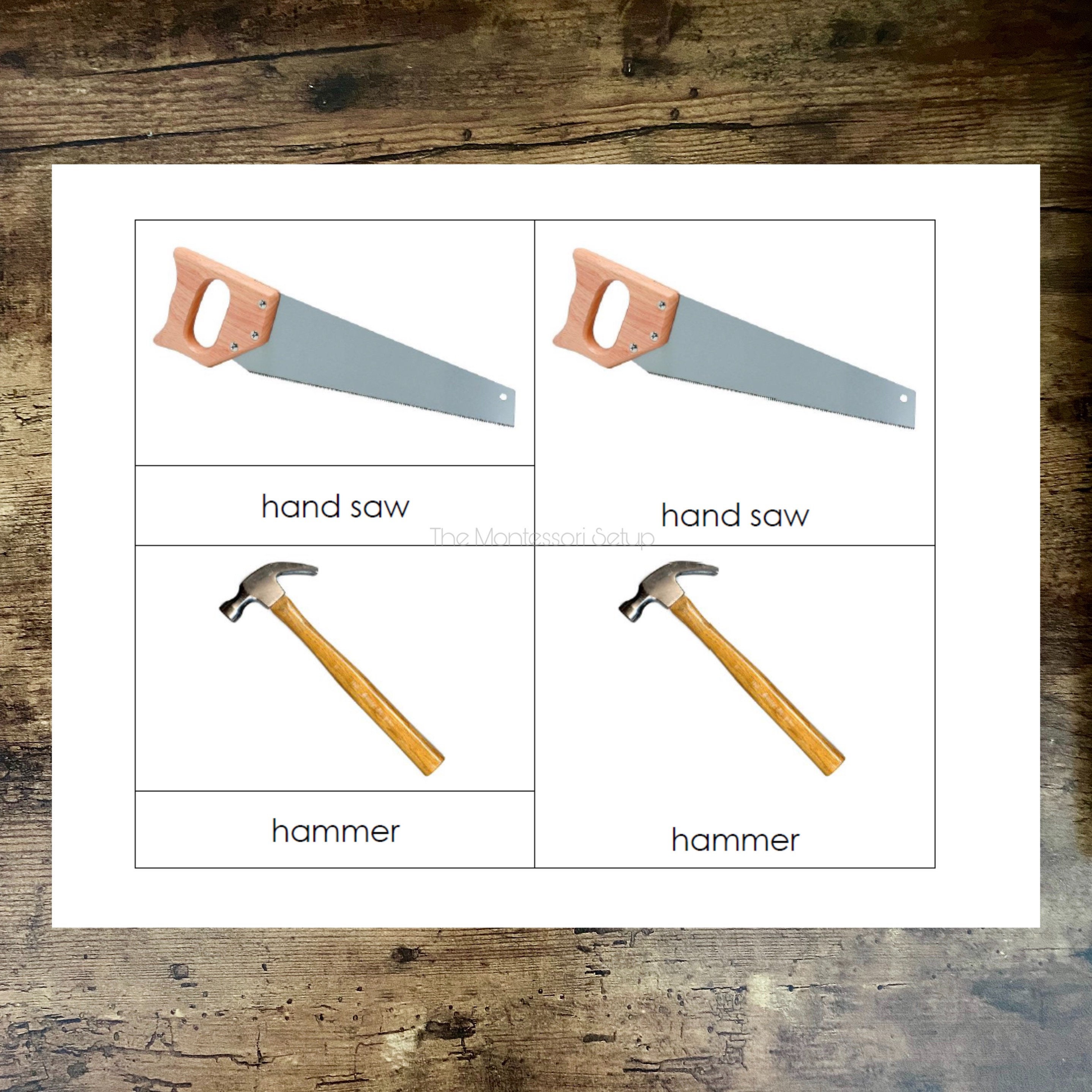 PRINTABLE Tools 3 Part Cards for Safariltd TOOB - Etsy Canada