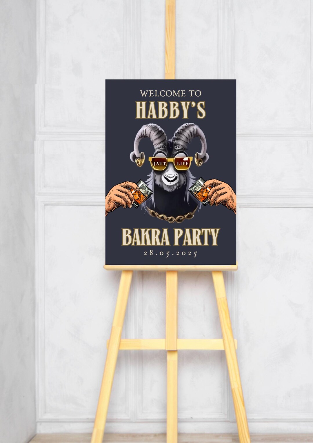 Personalized Welcome Sign for Bakra (goat) Party - Etsy