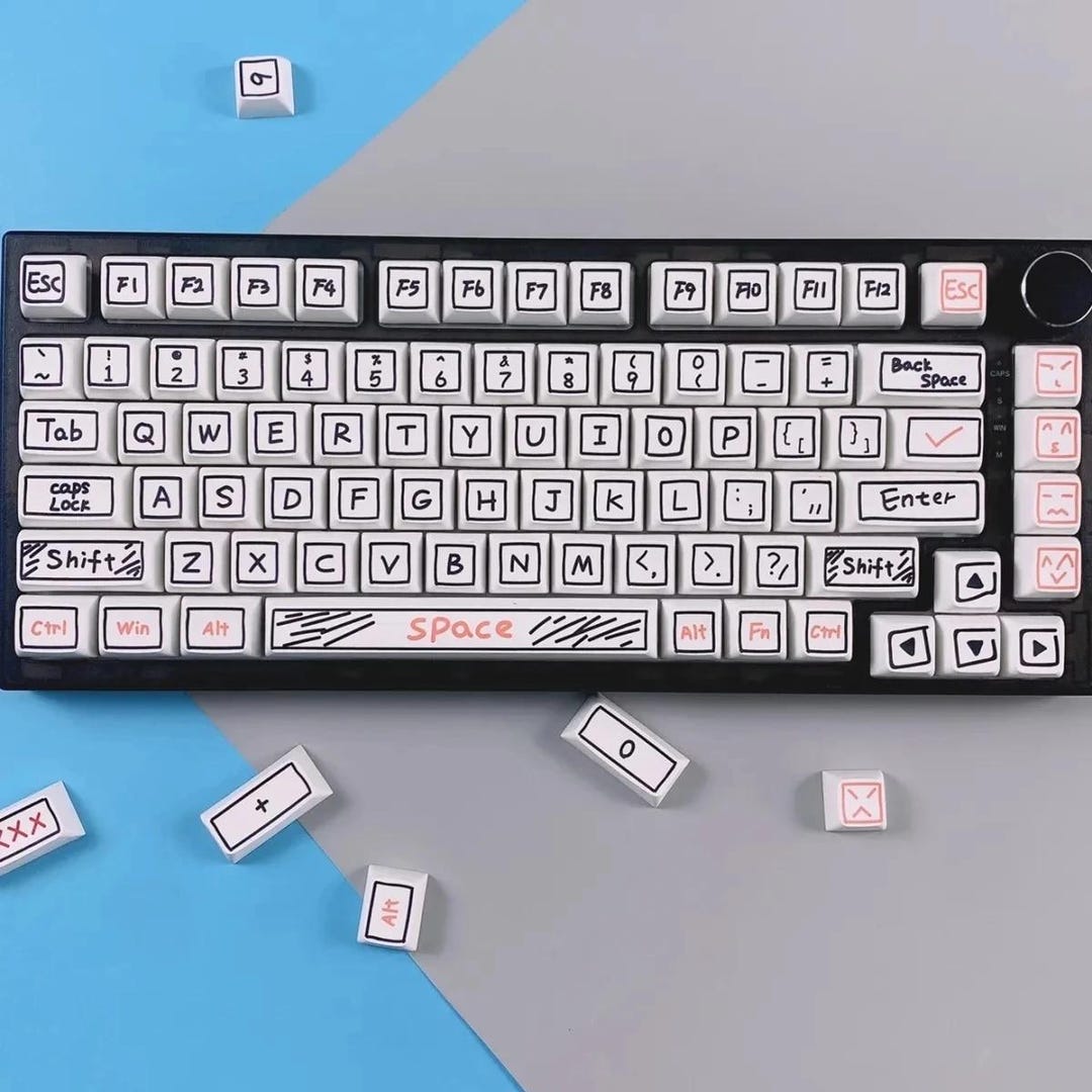 126 Keys Graffiti Keycap XDA Profile PBT Keycaps for Mechanical ...