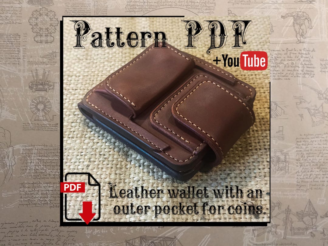 PDF Pattern. Leather Wallet With an Outer Pocket for Coins. (a Wallet ...