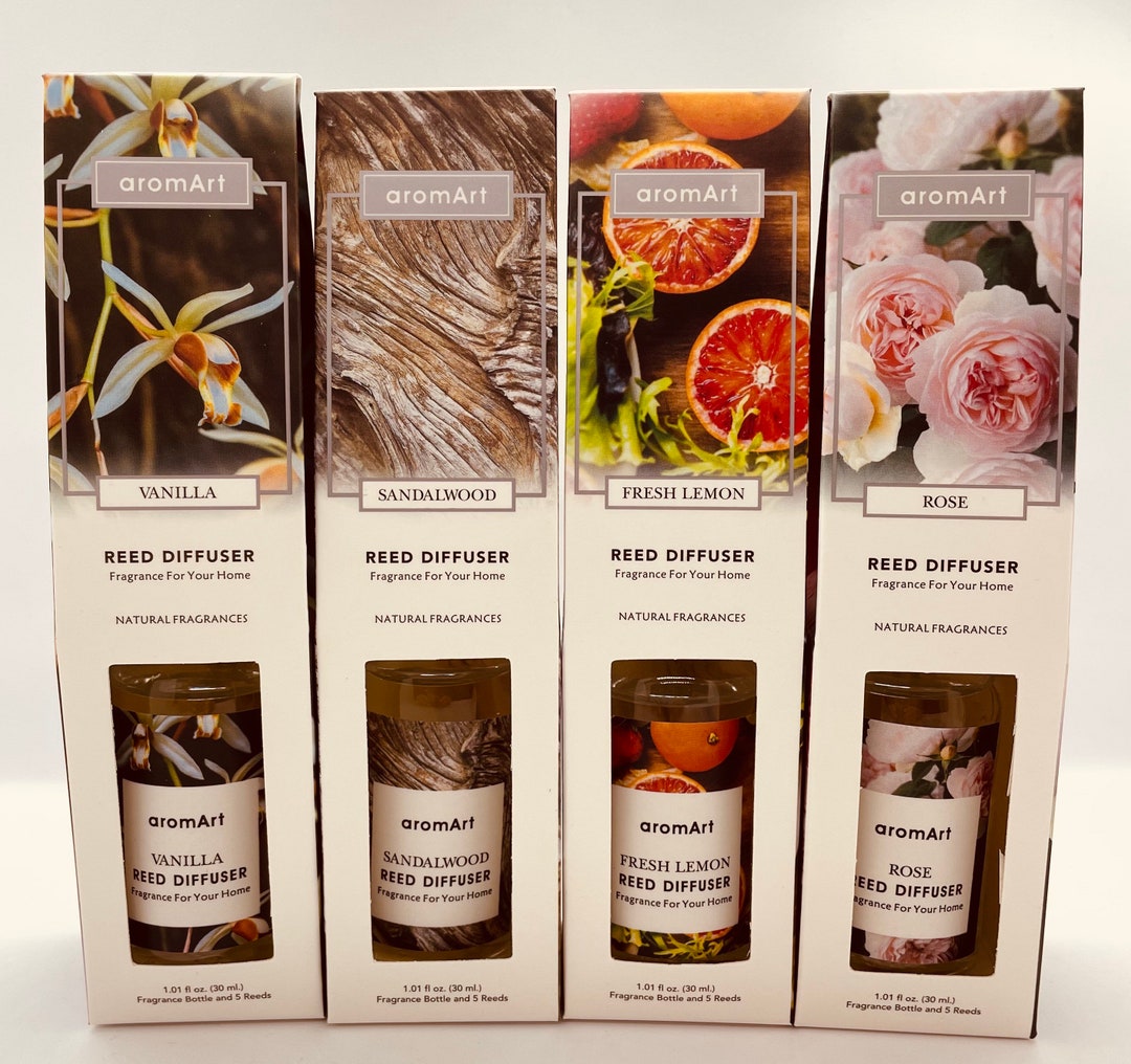 Aromart 1-pack Reed Diffuser 1.01 Fl Oz, Vanilla/lemon/rose - Etsy