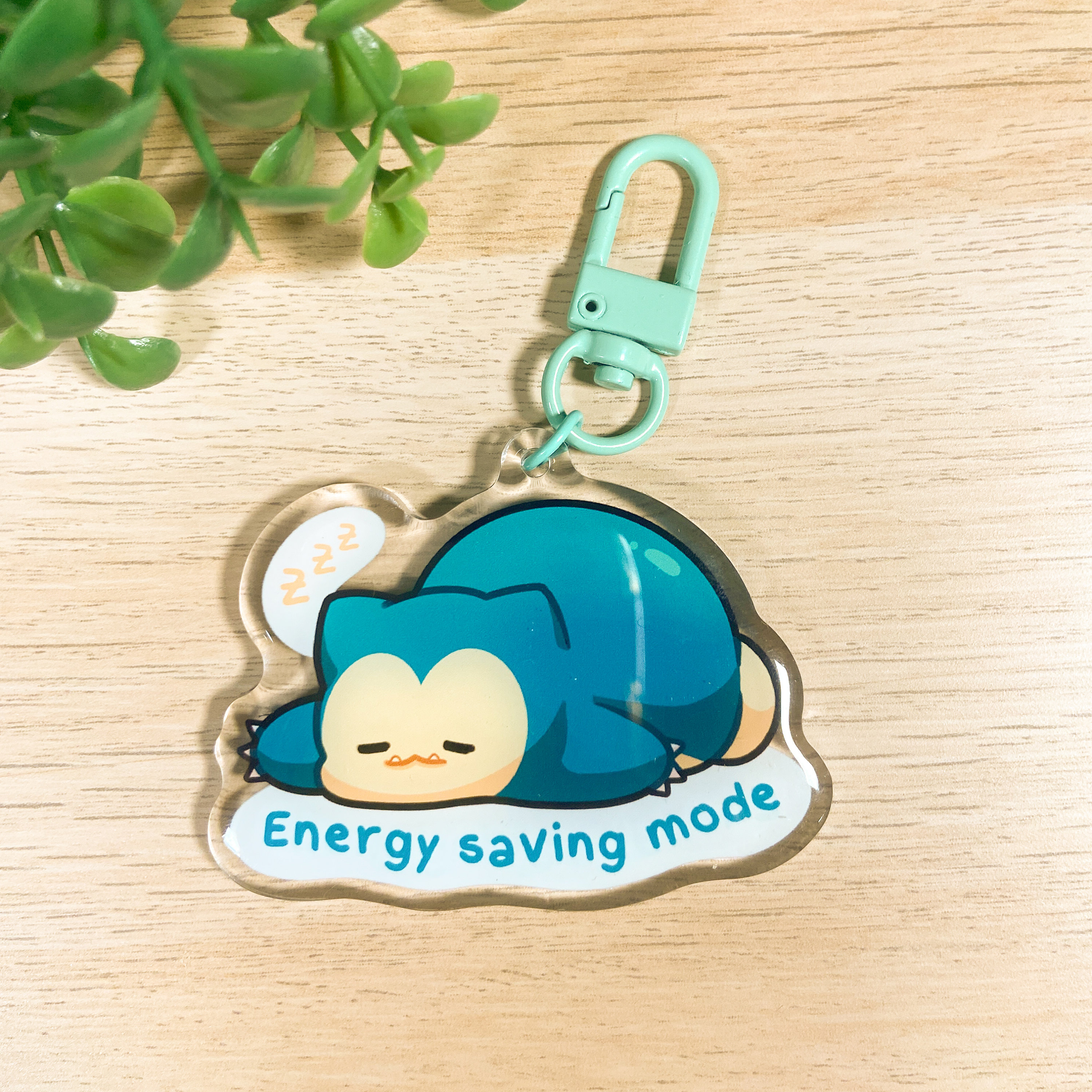 Sleepy Snorlax Acrylic Charm, Kawaii Keychain - Etsy