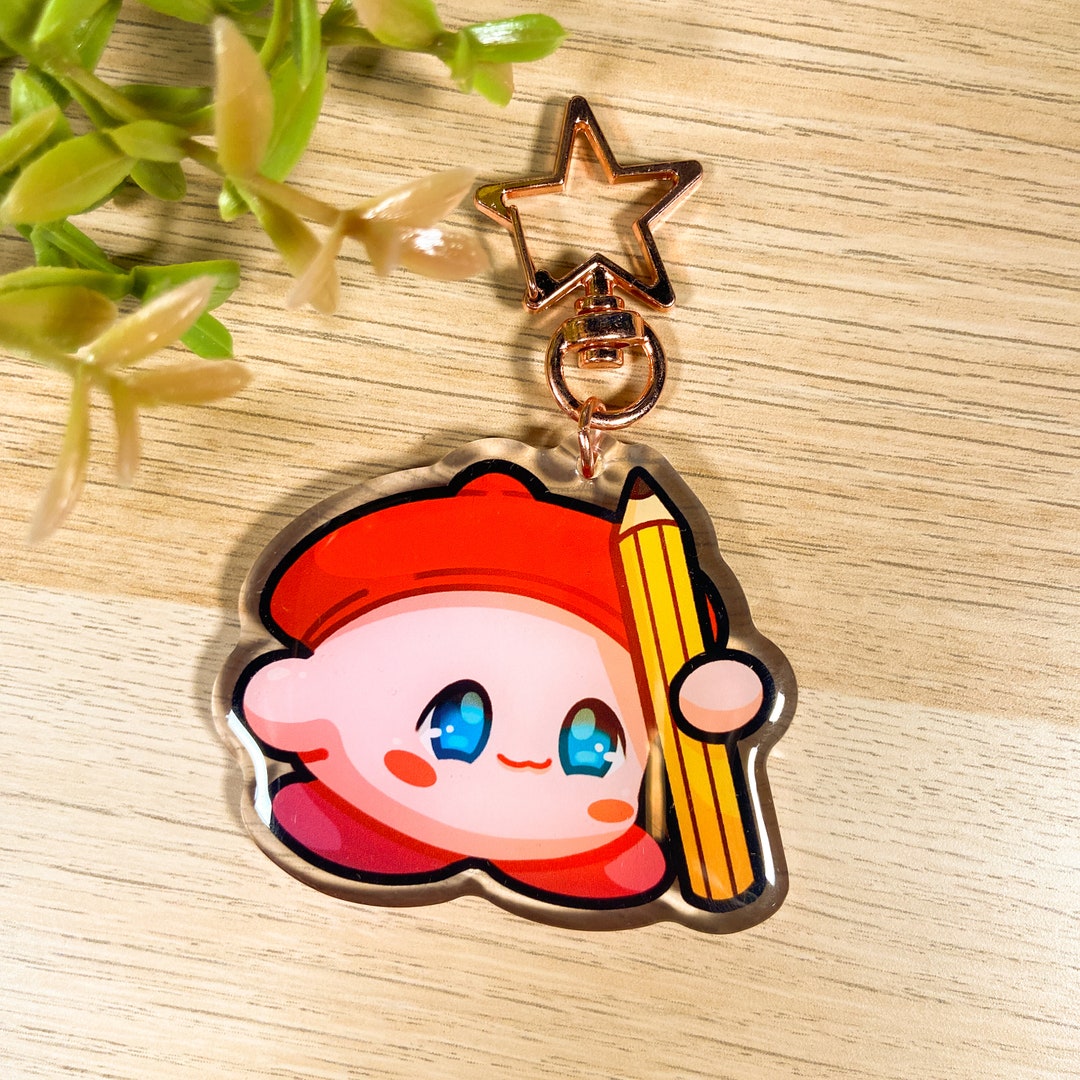 Artist Poyo Acrylic Charm, Kawaii Keychain - Etsy