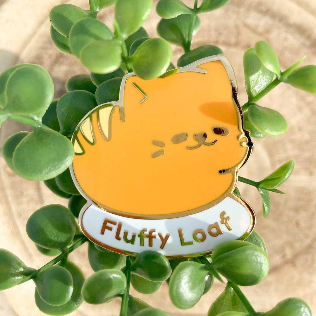 Fluffy Loaf Enamel Pin, Cute Cat Pin - Etsy