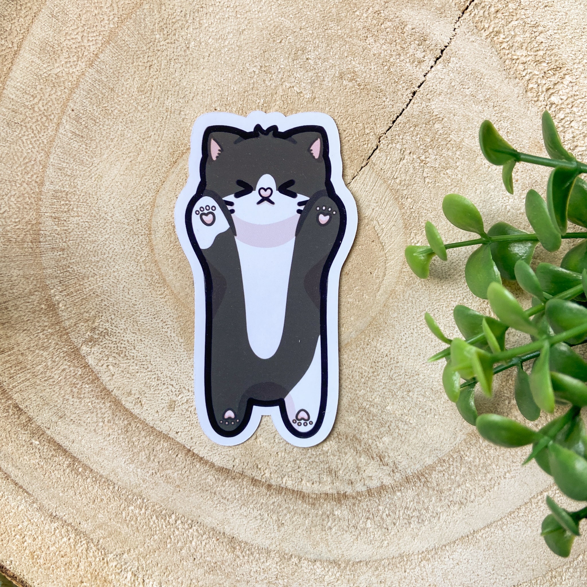 Long Cat Meme Sticker, Cute Cat Sticker, Kawaii Kitten Sticker - Etsy