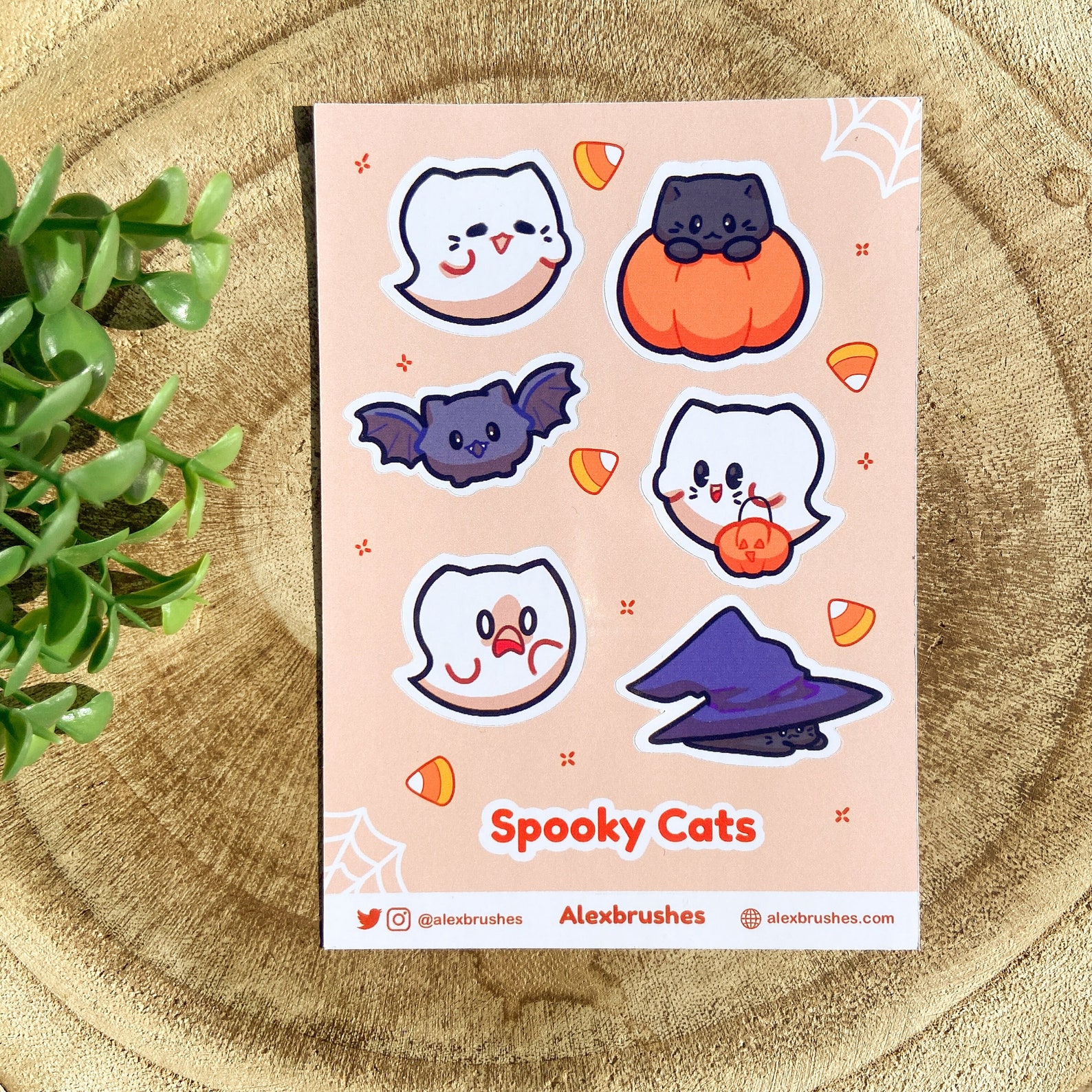 Spooky Cats Sticker Sheet Cute Sticker Sheet - Etsy