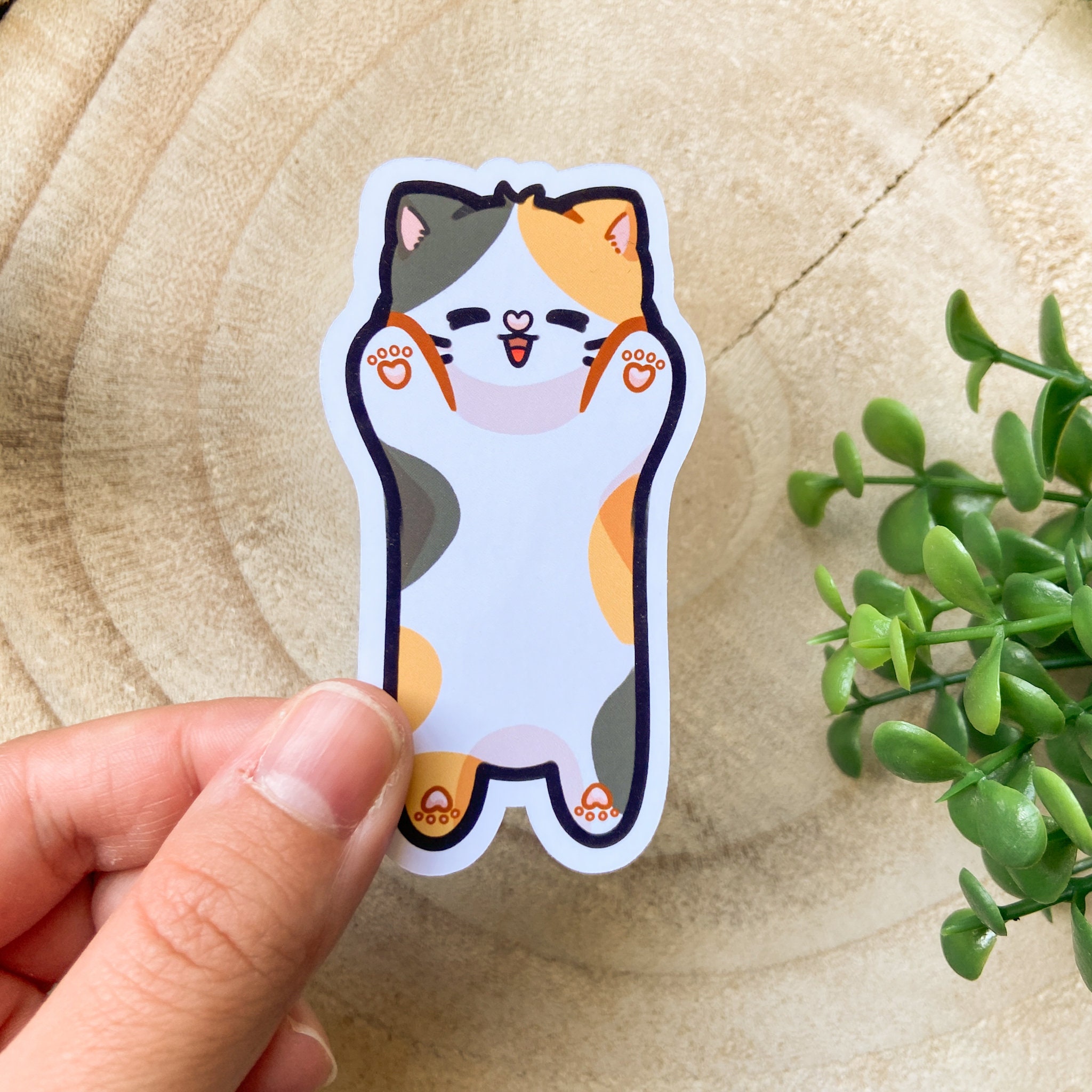 Long Cat Meme Sticker, Cute Cat Sticker, Kawaii Kitten Sticker - Etsy