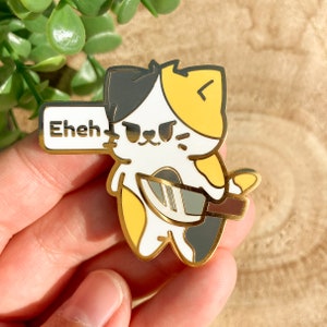 Eheh Cat Enamel Pin, Cute Cat Pin - Etsy
