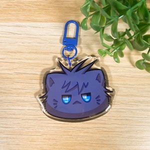 Cute Anime Catoru Gojo Jujutsu Cat Version Keychain - Etsy