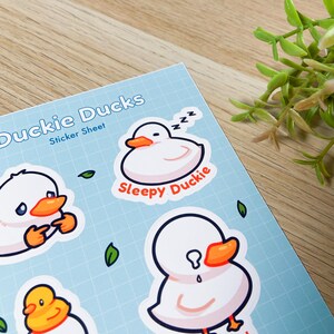 Duckie Ducks Stickers, Glossy Duck Sticker Sheet - Etsy