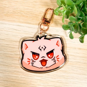 Cute Anime Catoru Gojo Jujutsu Cat Version Keychain - Etsy