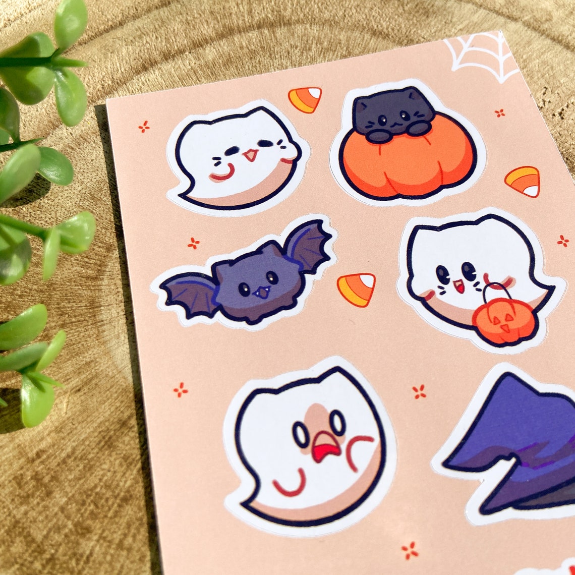 Spooky Cats Sticker Sheet Cute Sticker Sheet - Etsy