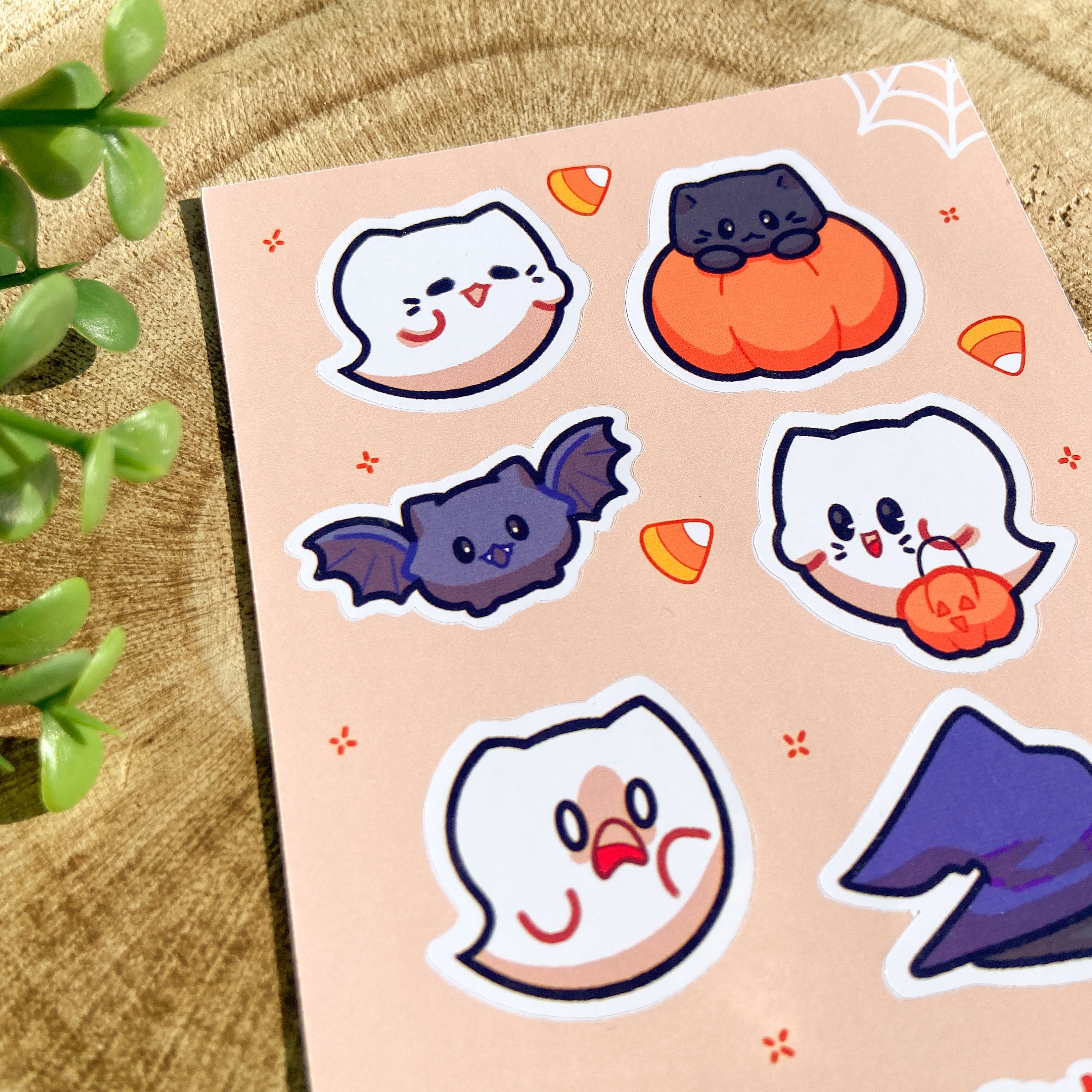 Spooky Cats Sticker Sheet Cute Sticker Sheet - Etsy