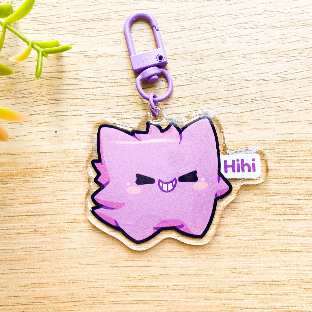 Cute Gengar Acrylic Charm, Kawaii Keychain - Etsy