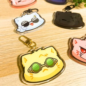 Cute Anime Catoru Gojo Jujutsu Cat Version Keychain - Etsy