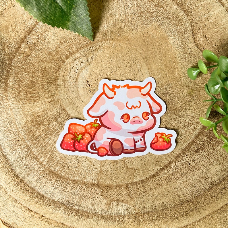 Kawaii Cows Glossy Sticker Pack, Cute Chonky Fruit Cows Stickers - Etsy