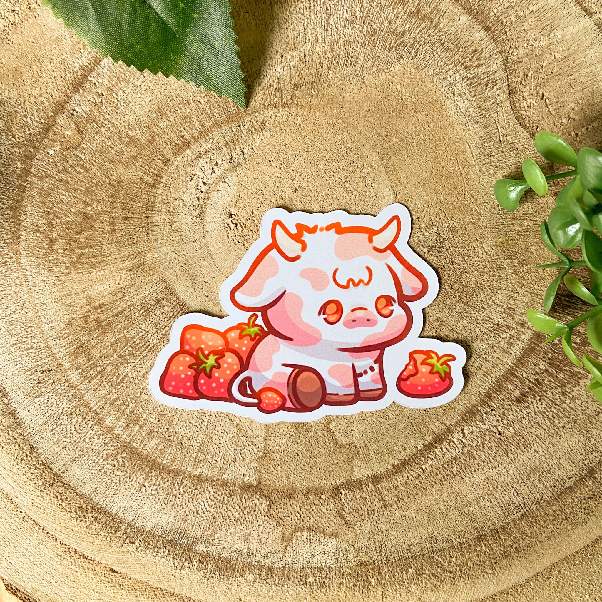 Kawaii Cows Glossy Sticker Pack, Cute Chonky Fruit Cows Stickers - Etsy