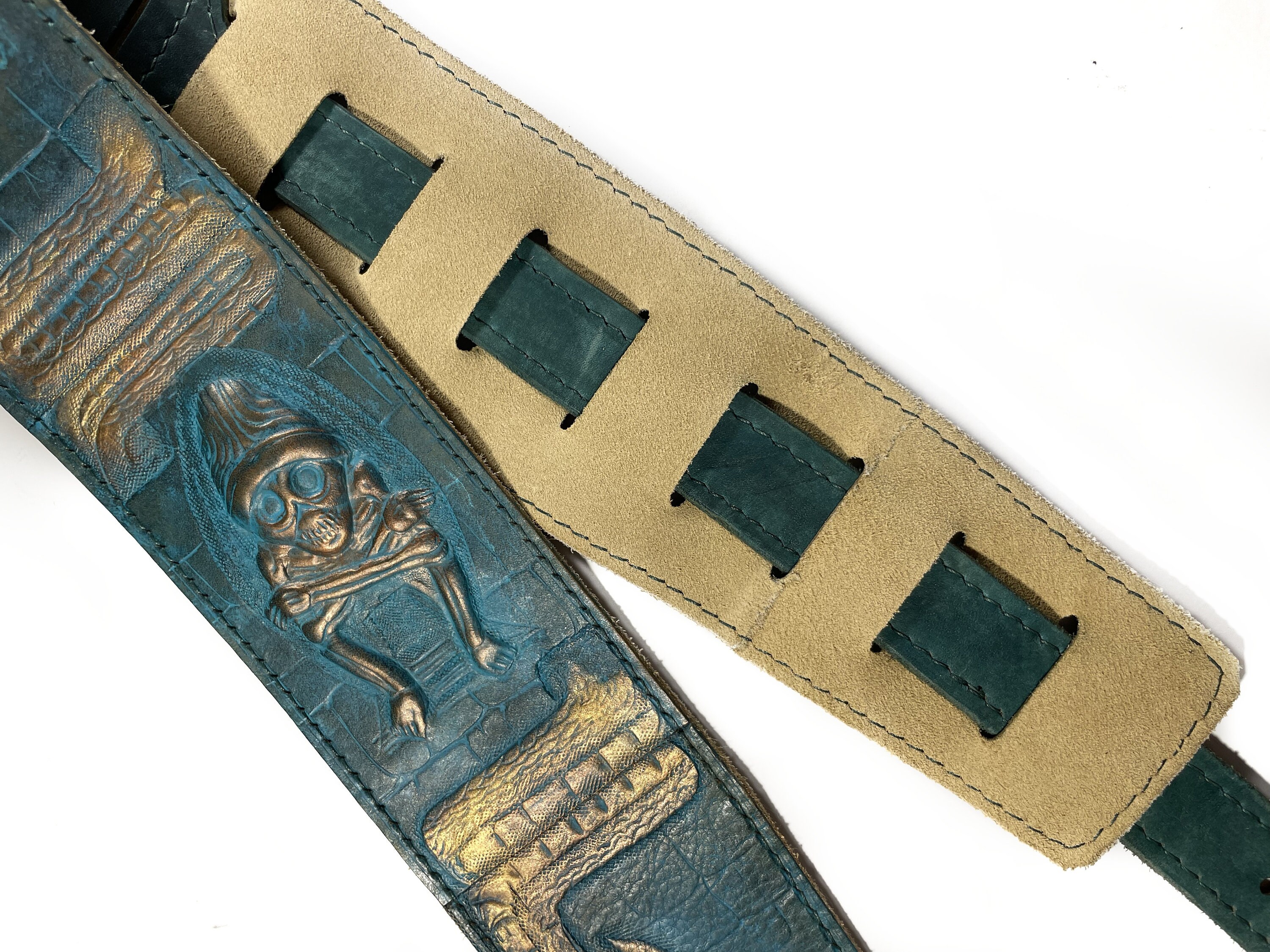 Leather Guitar Strap custom Guitar Belt. Hand-crafted. Acoustic and ...