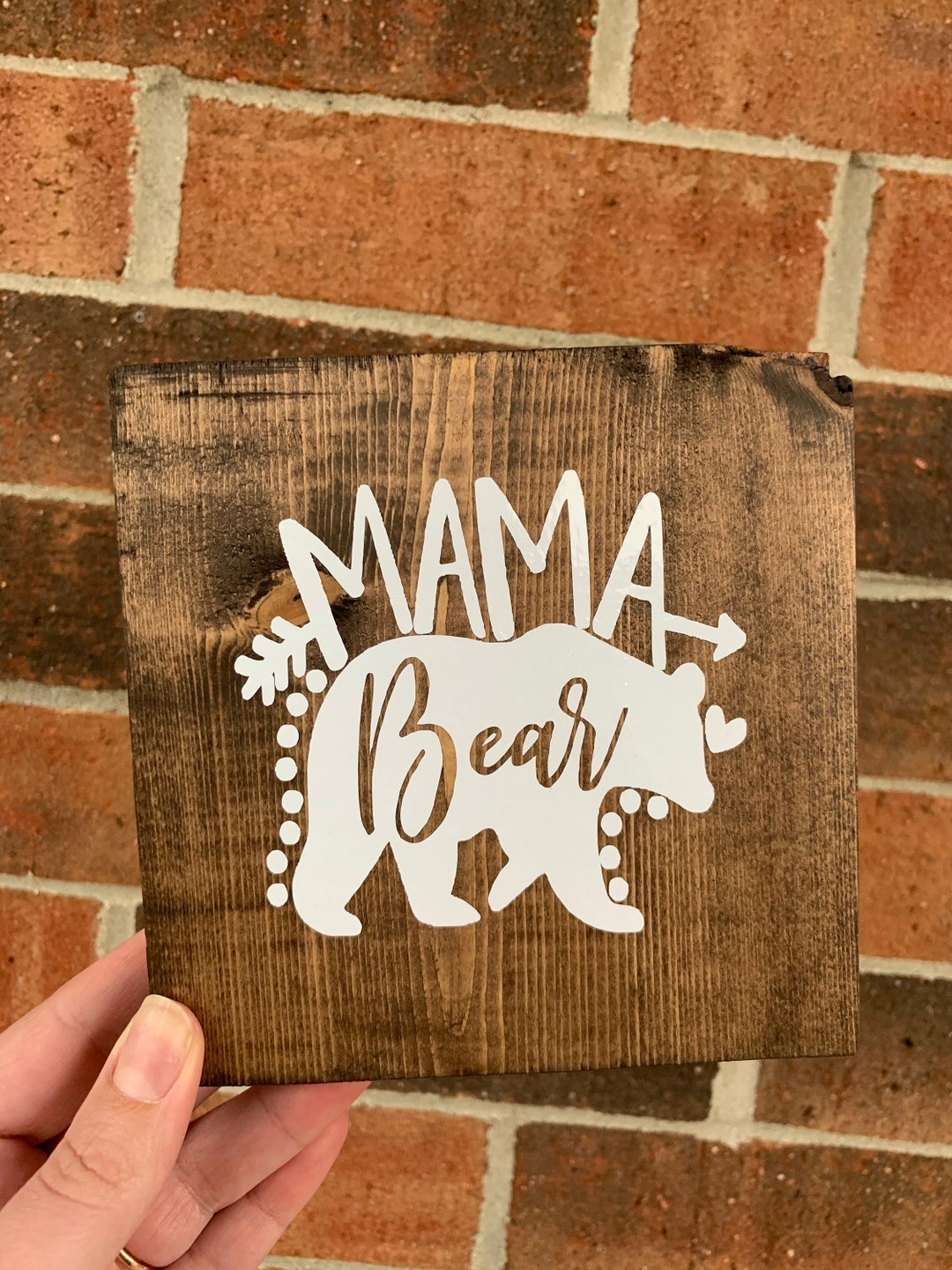 Buy MAMA BEAR Mother's Day Gift New Mom Gift Farmhouse Decor Wooden ...