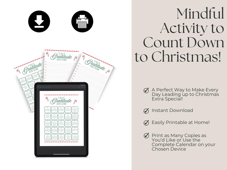 25 Days of Gratitude Advent Calendar | Christmas Reflection ...